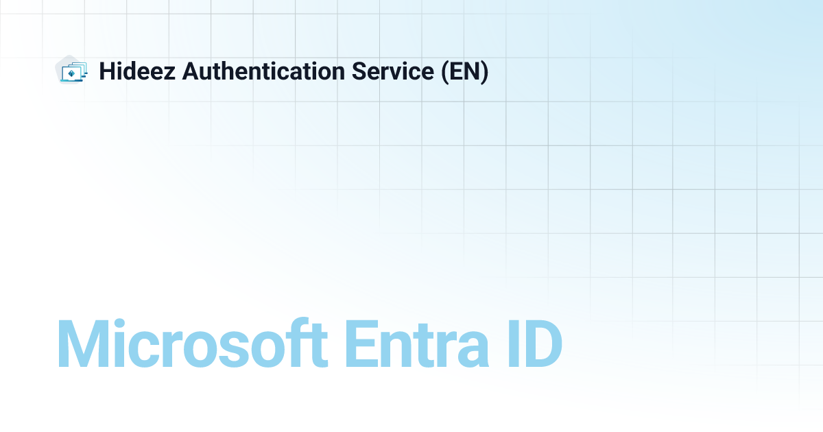 Microsoft Entra ID | Hideez Authentication Service (EN)